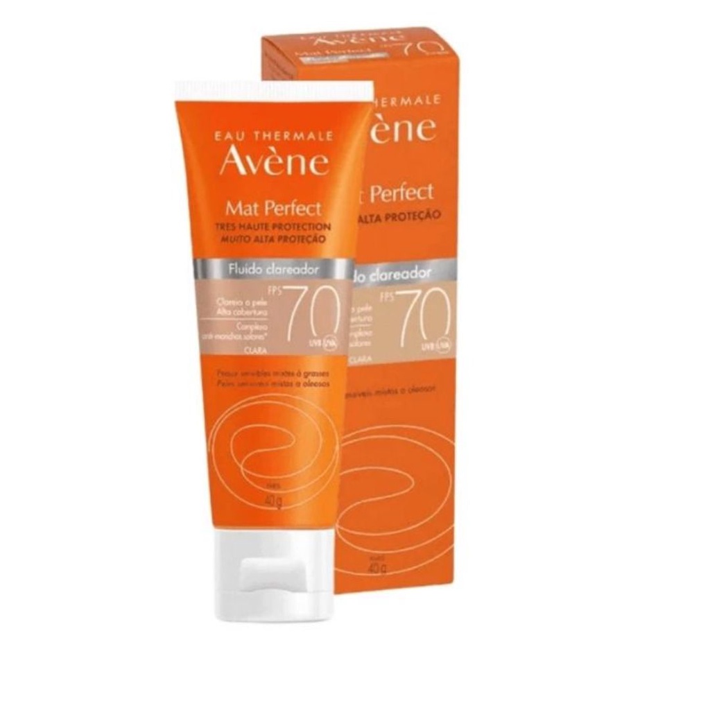 Protetor Facial Avéne Fluido Clareador Cor Clara FPS70 40g | Shopee Brasil