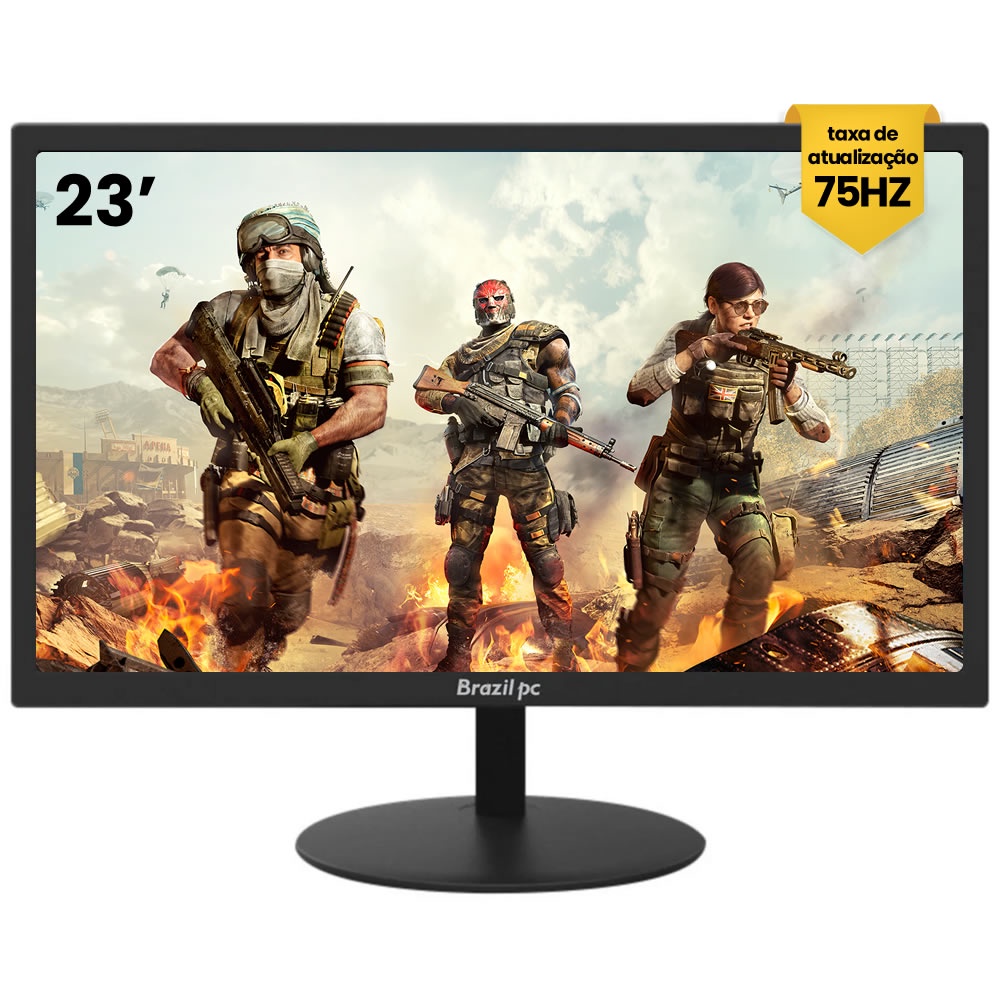 Monitor Brazilpc 23', 75 Hz, Full Hd, Hdmi - 23w-75kfhd | Shopee Brasil
