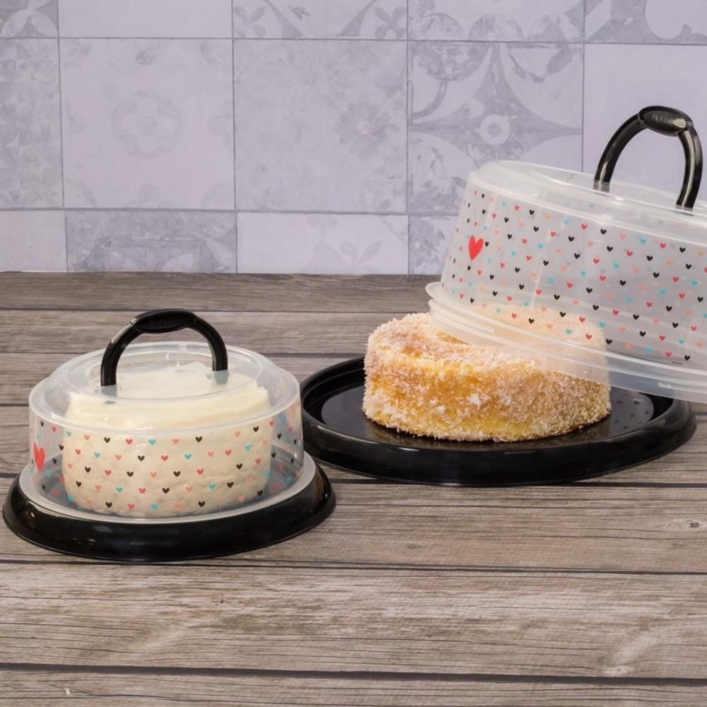 Kit Boleira e Queijeira Redonda Tampa Fechamento Rosca Com Alça ...