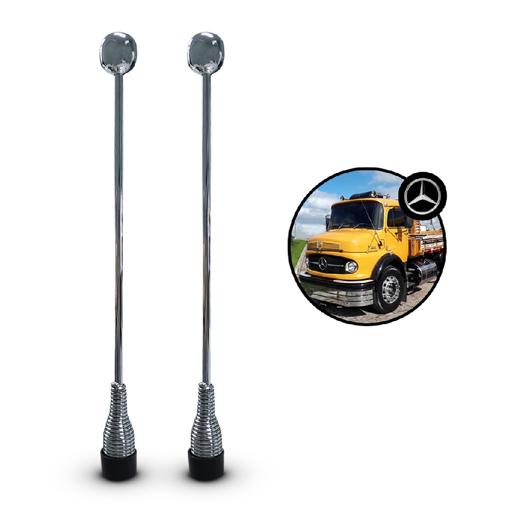 Mastro Antena Baliza Mb 1111 1113 1513 2013 Cromado C/mola | Shopee Brasil