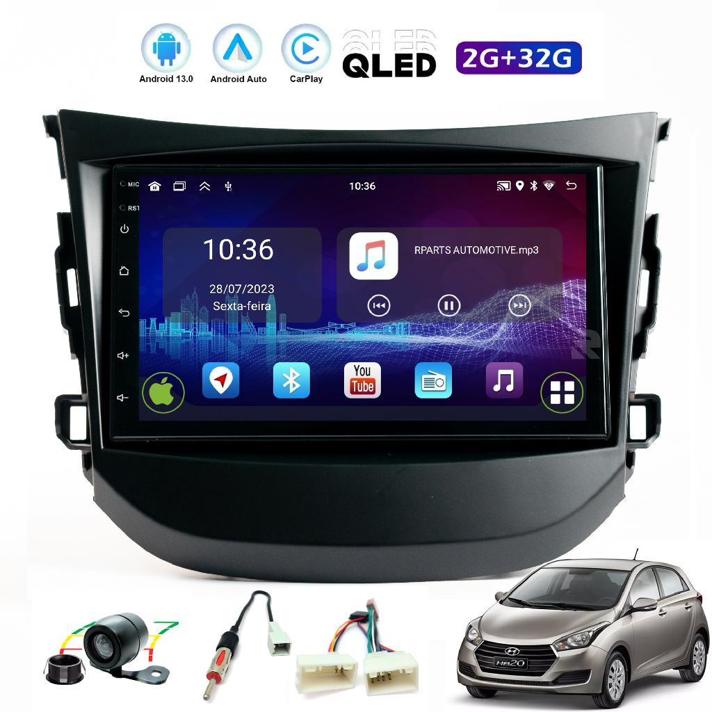 Kit Central Multimidia 2 Din Android Hyundai HB20 2012 a 2019 Preta | Shopee Brasil