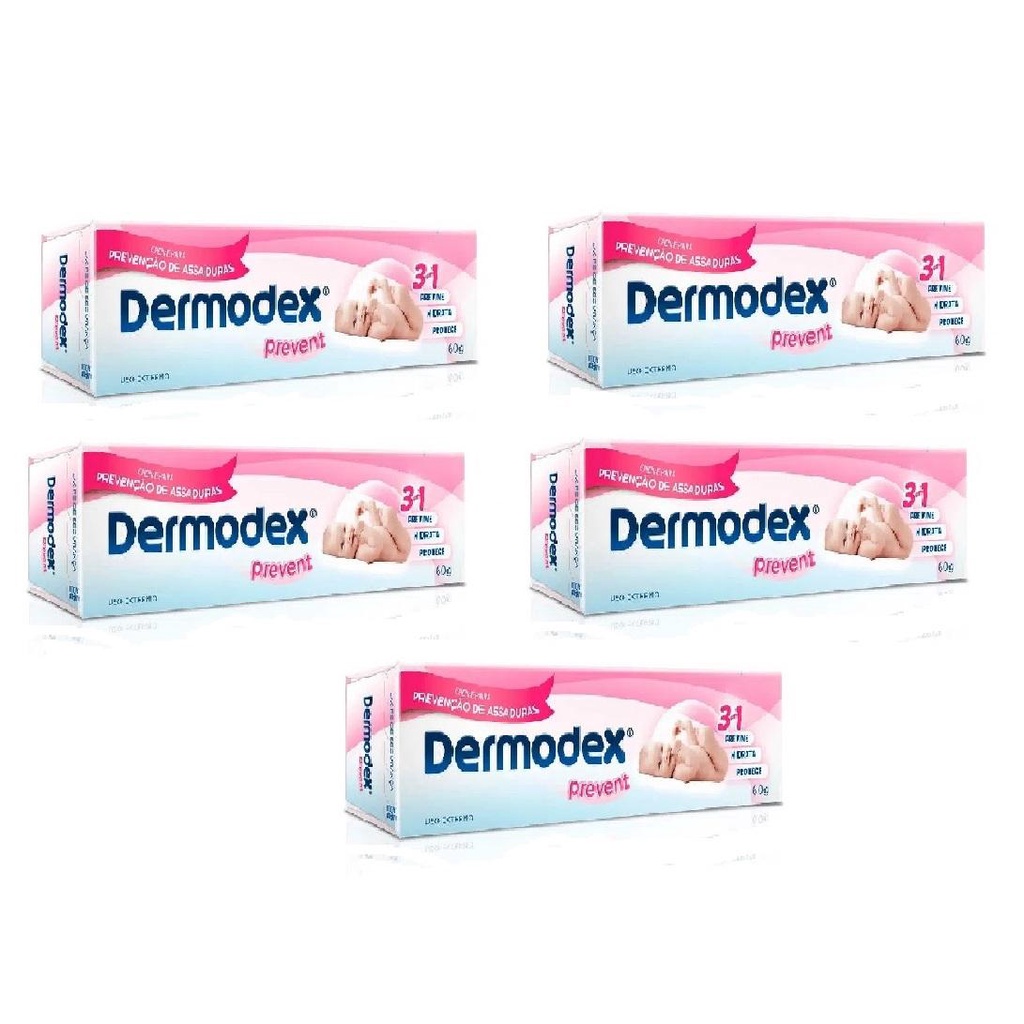 Kit Dermodex Prevent Creme De Assaduras C/ 5un De 60g Cada | Shopee Brasil