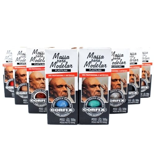 Massa P/ Modelar Plastilina 500g CORFIX | Shopee Brasil