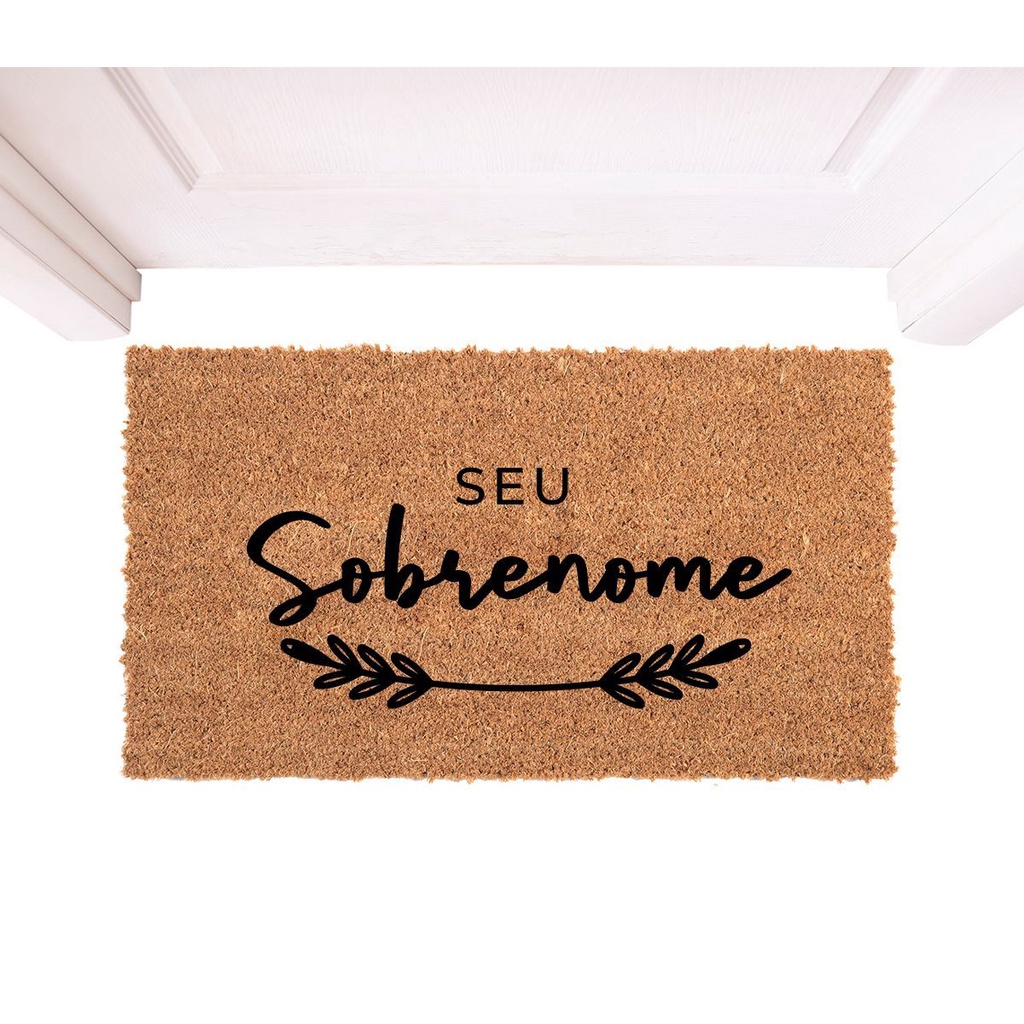 Capacho Personalizado Fibra de Coco Minha Família 40cm x 60cm Kapazi ...