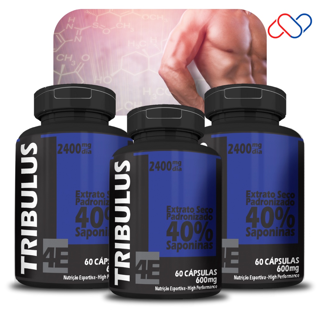 Kit com 3 Tribulus Terrestris 600mg C/60 Cápsulas | Shopee Brasil
