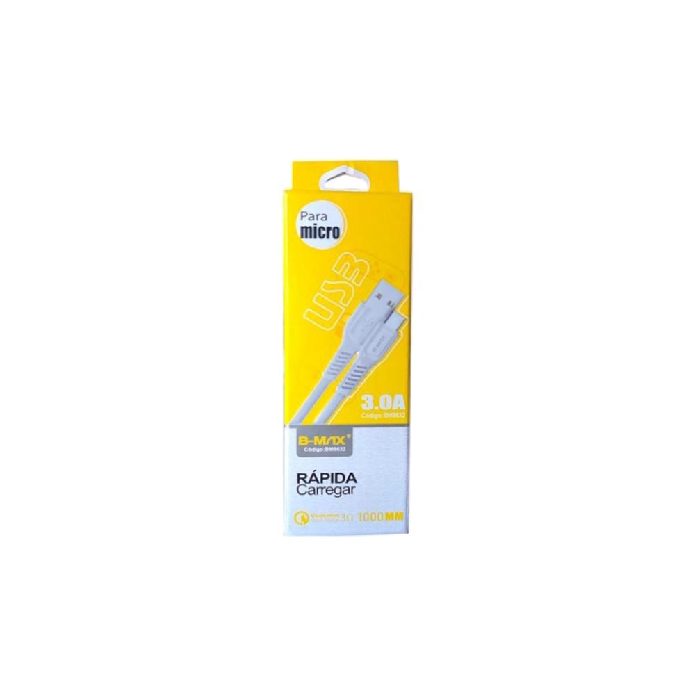 Cabo B-Max V8 Para Micro Branco Ref:BM8632 | Shopee Brasil