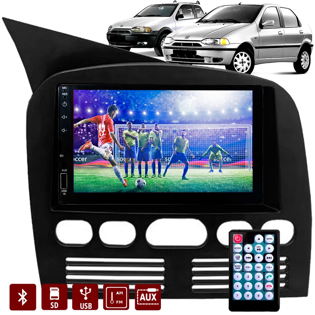 Central Multimídia 2 Din MP5 Fiat Palio Siena Strada Moldura | Shopee Brasil