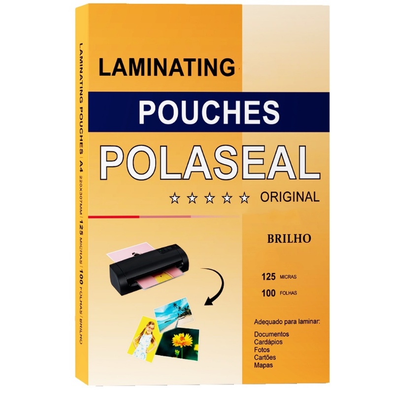 Plástico A4 220x307 0.05 Plastico Para Plastificacão 100 Folhas Com ...