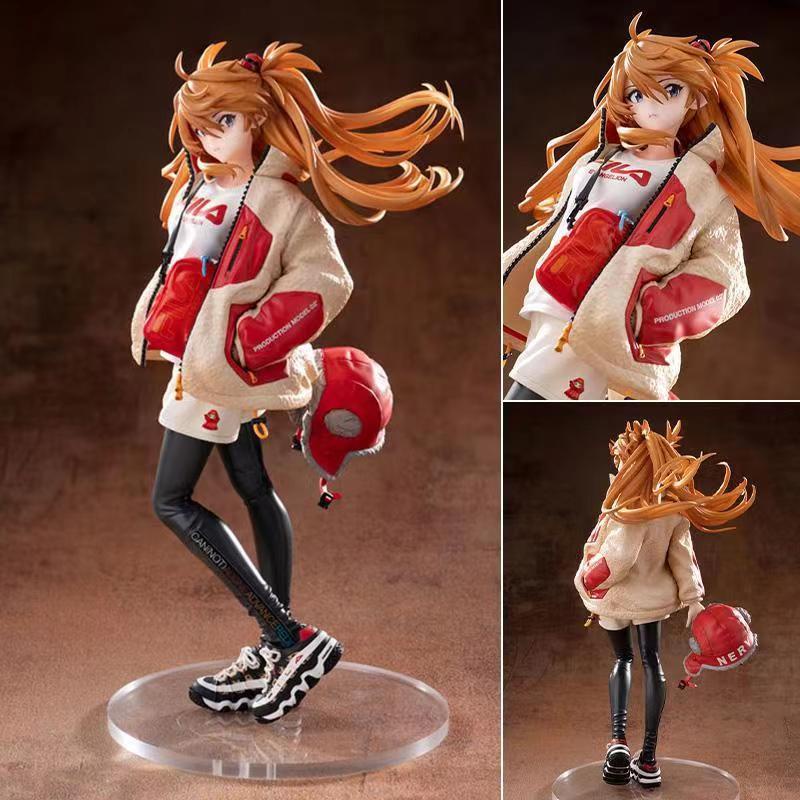 Evangelion EVA Asuka RADIO2 Casaco da moda Asuka Figura Doll Decoration Gift | Shopee Brasil