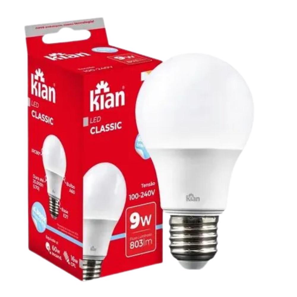 Lâmpada led 9 Watts bivolt - Pera - Kian | Shopee Brasil
