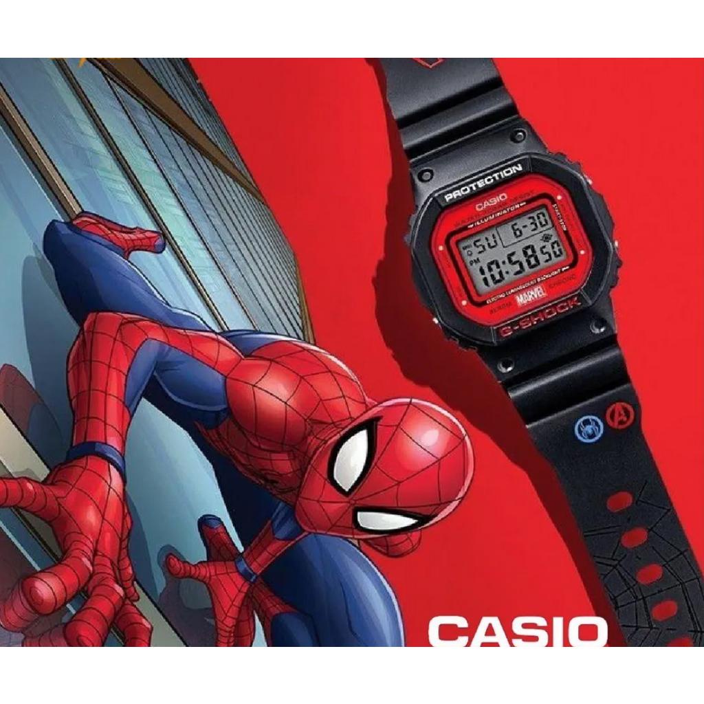 Relógio Quadrado Japonês DW-5600 Spiderman Dw5600Petak Masculino ...