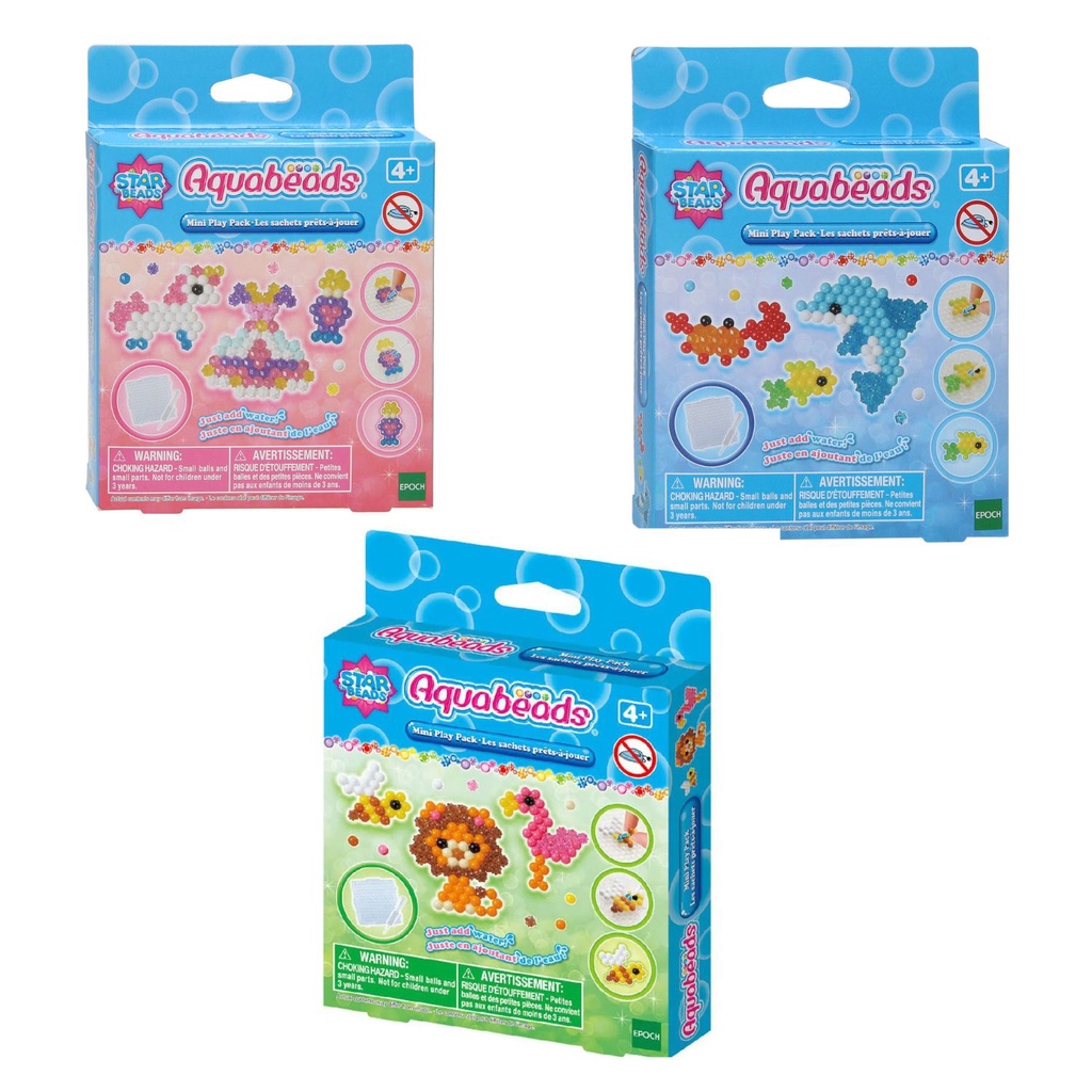 Aquabeads Mini Play Pack 140 Beads Epoch 3 Modelos | Shopee Brasil