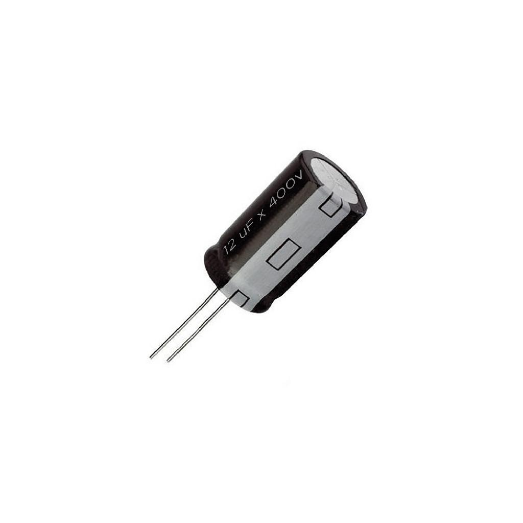 25x Capacitor Eletrolítico 12uf x 400v 105º Kit c/25 Peças | Shopee Brasil