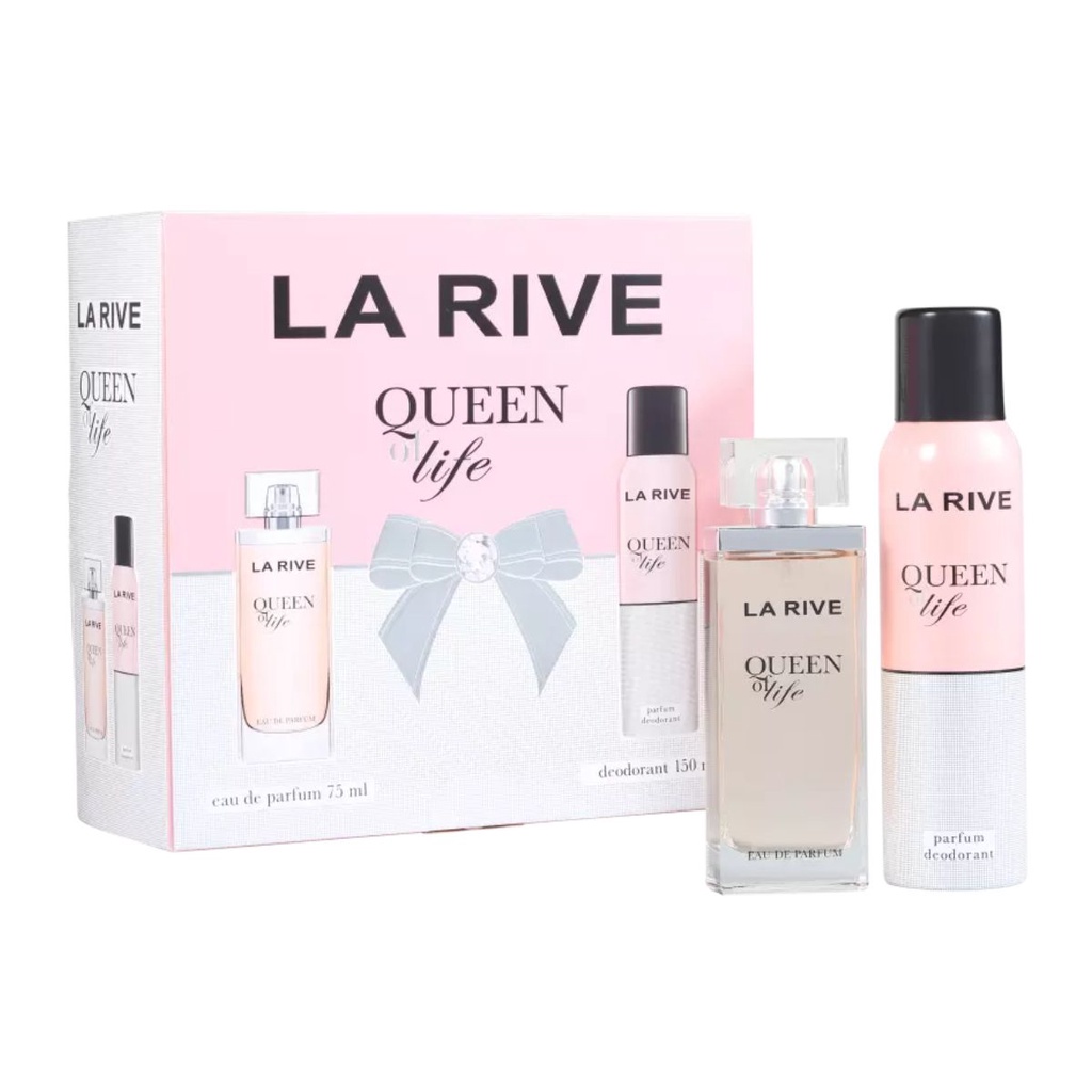 Kit Perfume Queen of Life 75 ML + Desod. 150 ML La rive EDP | Shopee Brasil