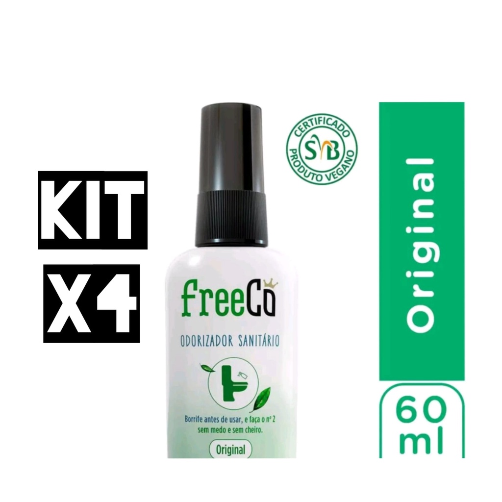 Bloqueador De Odores Original Freeco 60ml - Kit C/4 Unid | Shopee Brasil