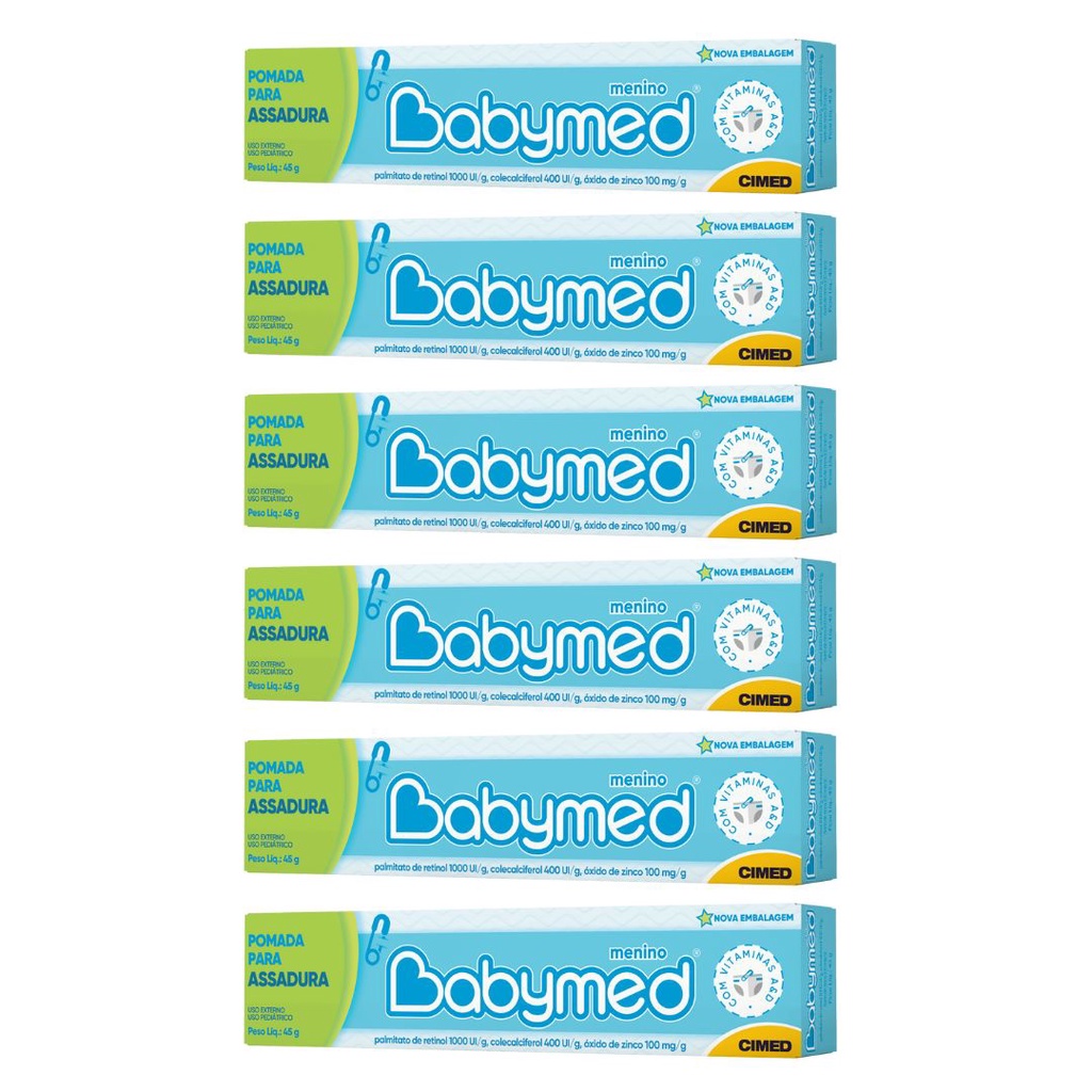 Pomada Babymed De Assaduras Azul Caixa 45g Cimed - Kit com 6 undades ...
