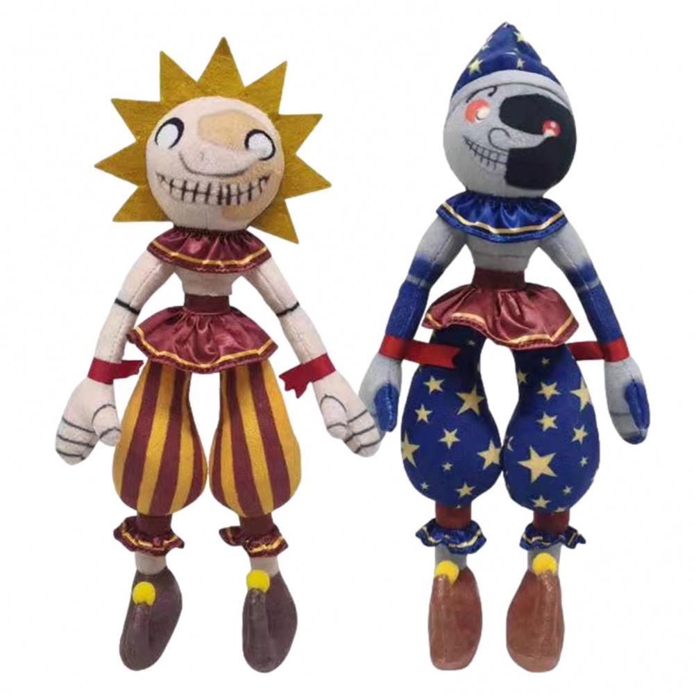 28CM Sundrop Moondrop Plush Toys FNAF Safety Breach Clown Figura De ...