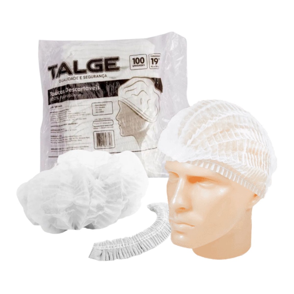Touca TNT Talge Descartavel Pct 100 Uni | Shopee Brasil