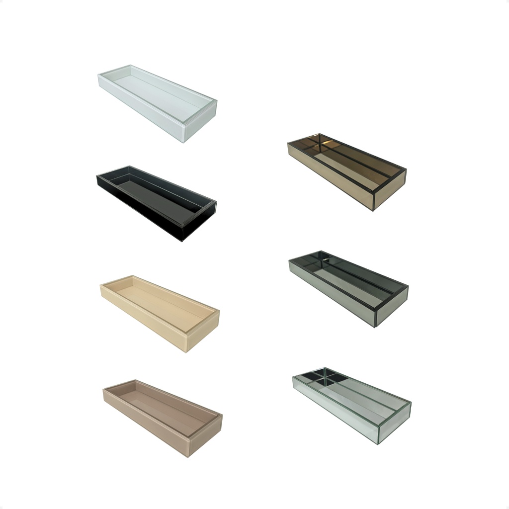 BANDEJA CLEAN 11X30 BANHEIRO VIDRO | Shopee Brasil