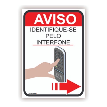 Placa Identifique-se Pelo Interfone 35x20 | Shopee Brasil