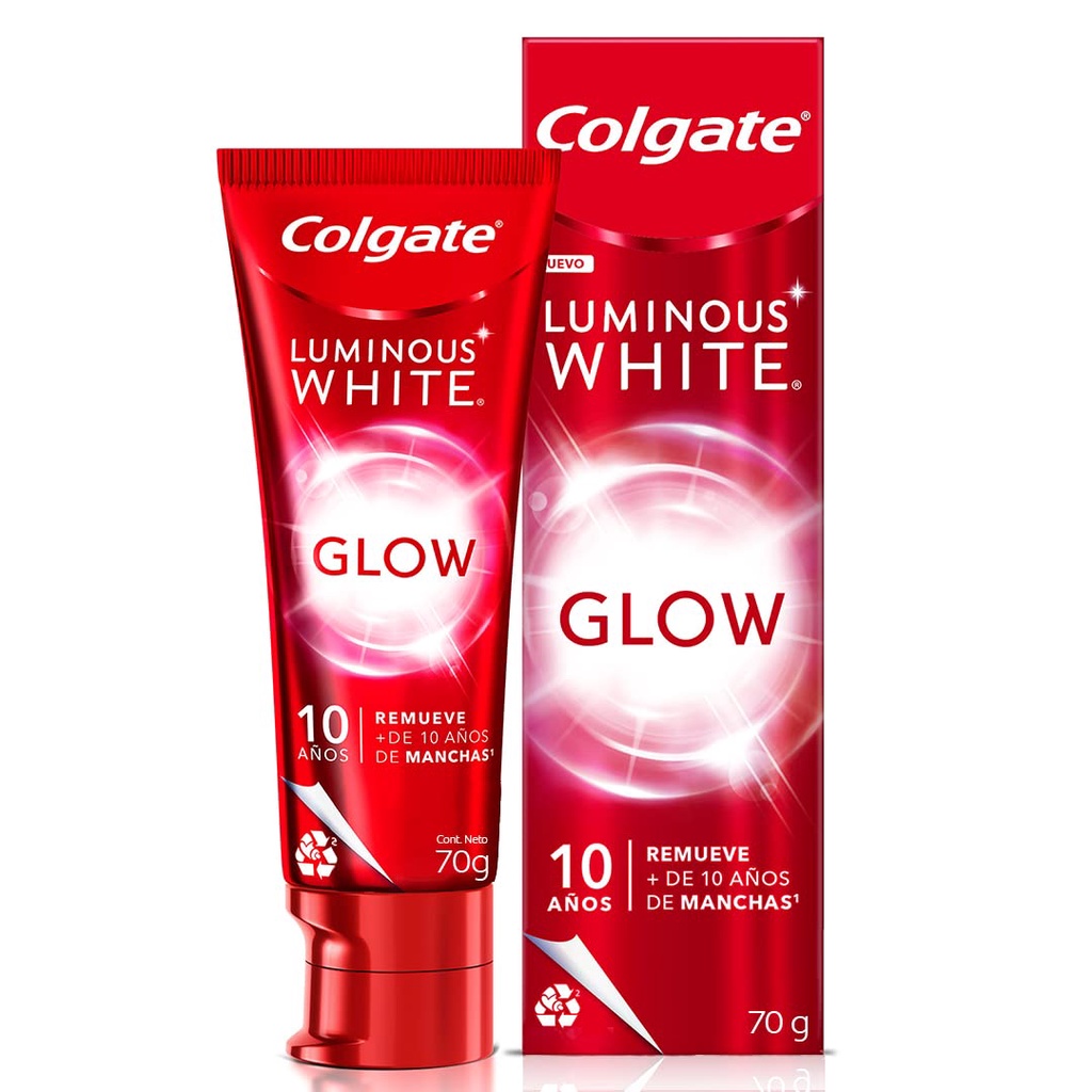 Creme Dental Branqueador Luminous White Glow Colgate 70g | Shopee Brasil