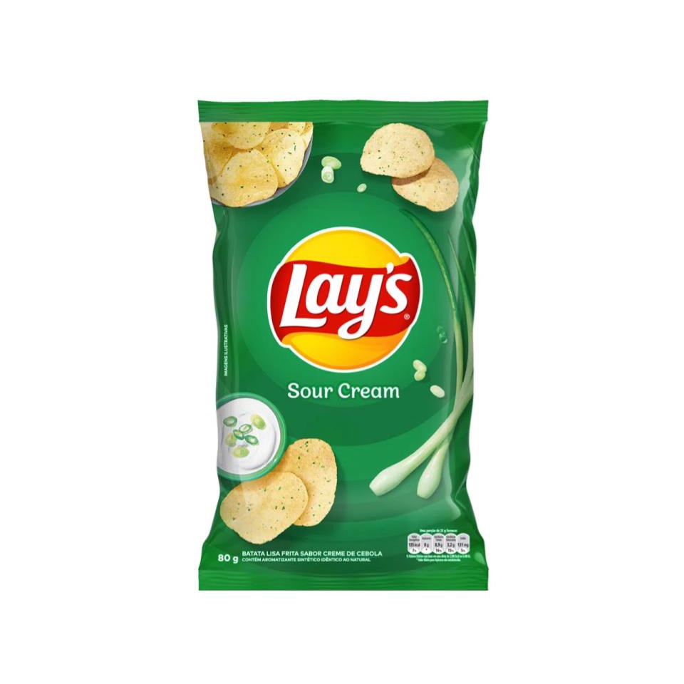 Batata Lays Sour Cream 80g | Shopee Brasil