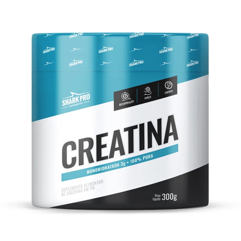 Creatina Monohidratada 100% Pura Creatine Shark Pro 300g | Shopee Brasil