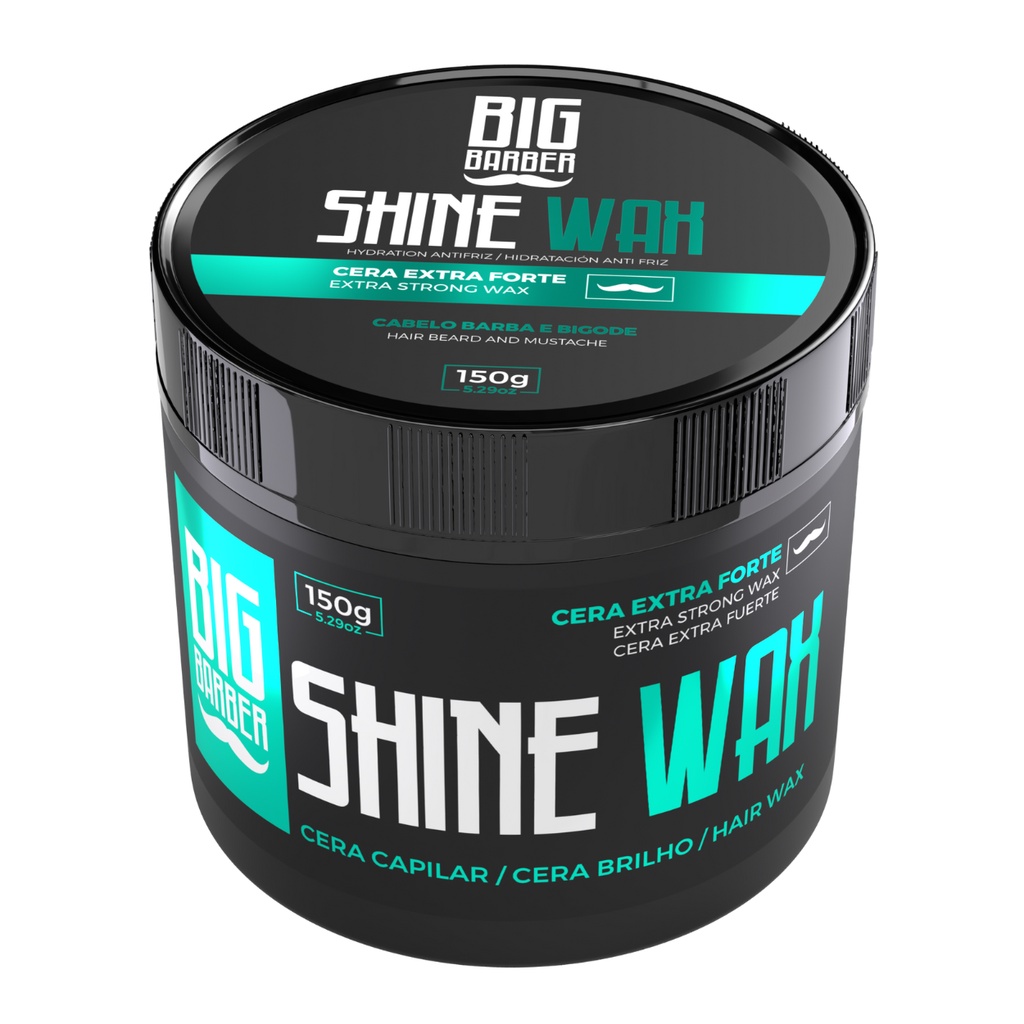 Pomada Modeladora Cera Shine Wax Brilho Big Barber 150g | Shopee Brasil