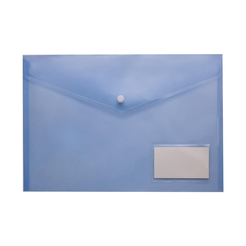 Pasta Envelope A4 Azul Com Identificador e Botão | Shopee Brasil