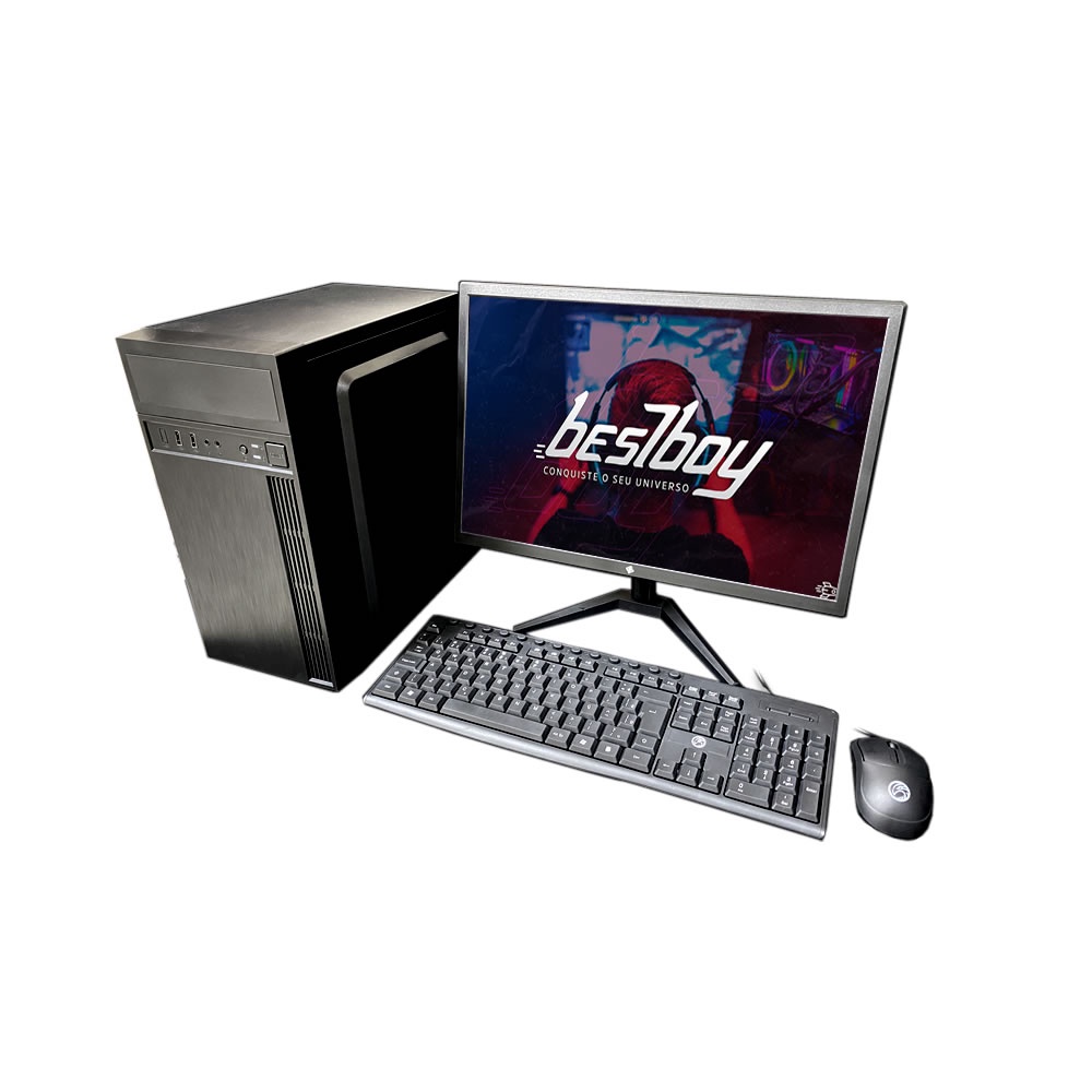 Computador Pc Cpu Completo Intel Core I3 4gb Ssd 256 Gb Hd 500 Gb