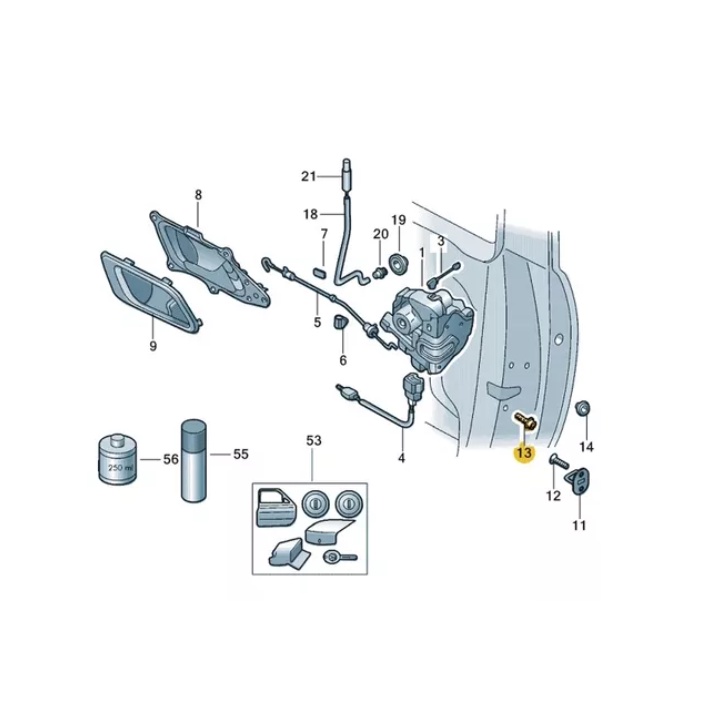 PARAFUSO M6X10 FECHADURA PORTA GOL FOX ORIGINAL VW WHT002540 | Shopee ...