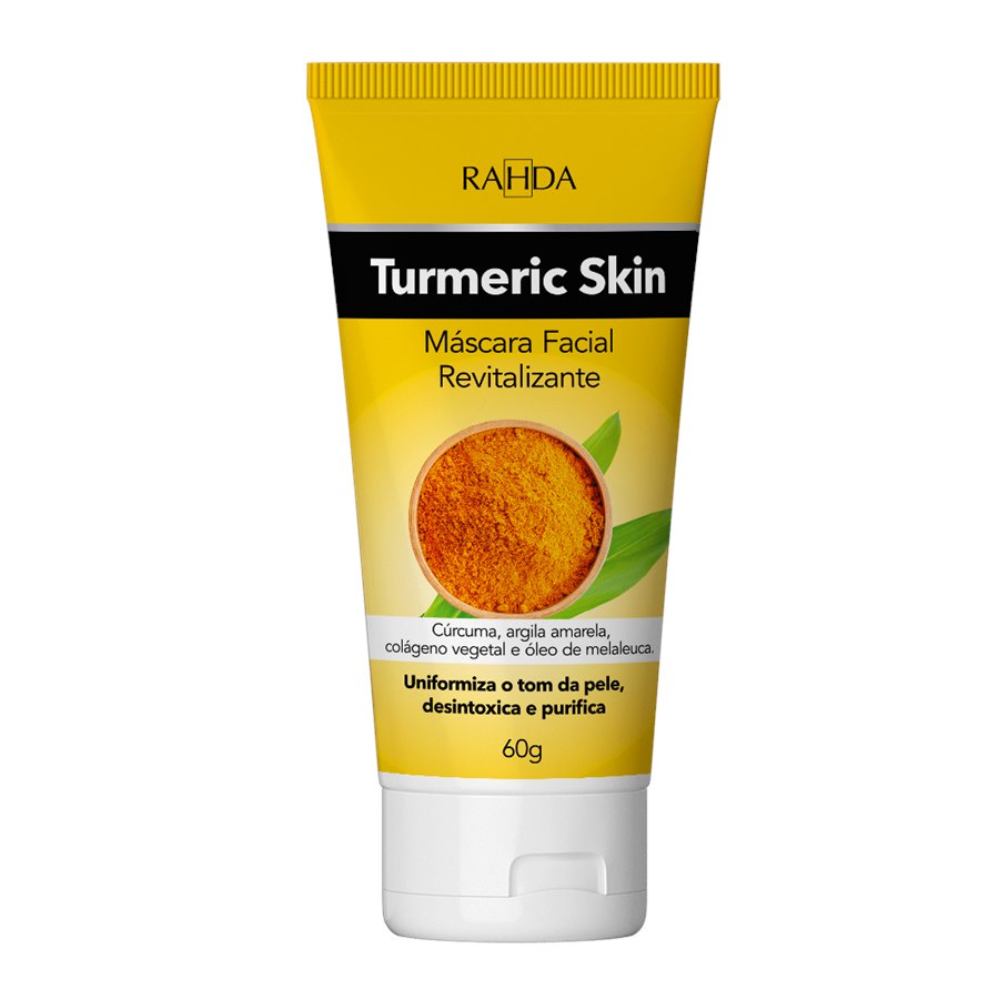 MÁSCARA FACIAL REVITALIZANTE TURMERIC SKIN RAHDA 60G | Shopee Brasil