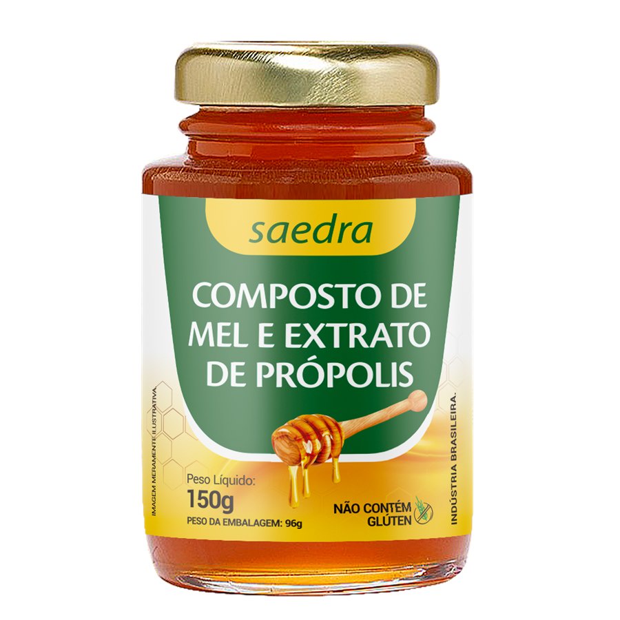 MEL + EXTRATO DE PRÓPOLIS SAEDRA 150G | Shopee Brasil