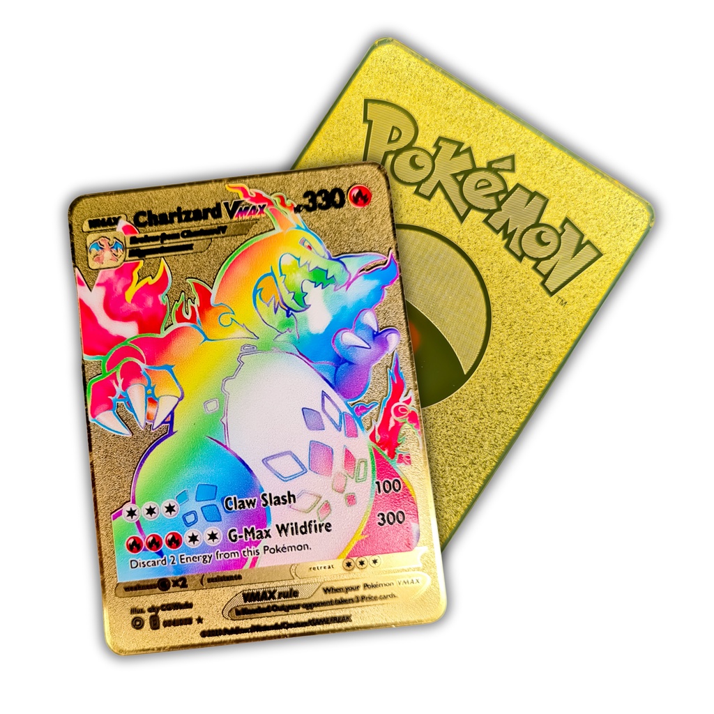 Carta Pokemon Metal Charizard Vmax Rainbow - Colecionador | Cartinhas ...