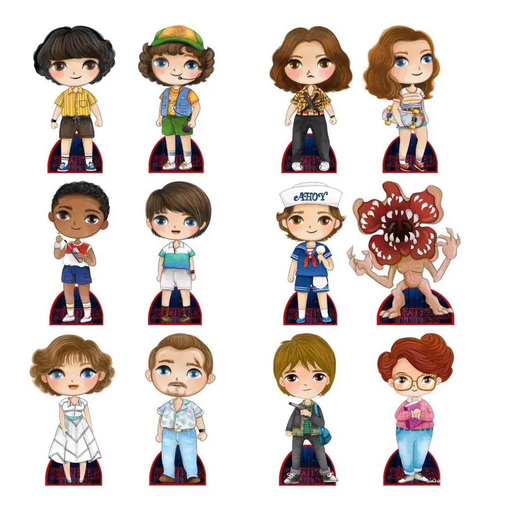 Kit 10 Display Mesa Stranger Things Festa Decoração 20cm | Shopee Brasil