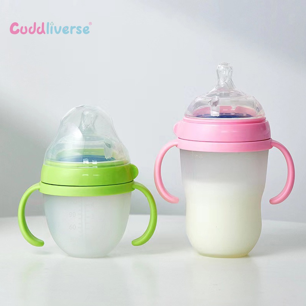 Cabo Biberão de água de Silicone com cabo, palha, biberão de água para ...