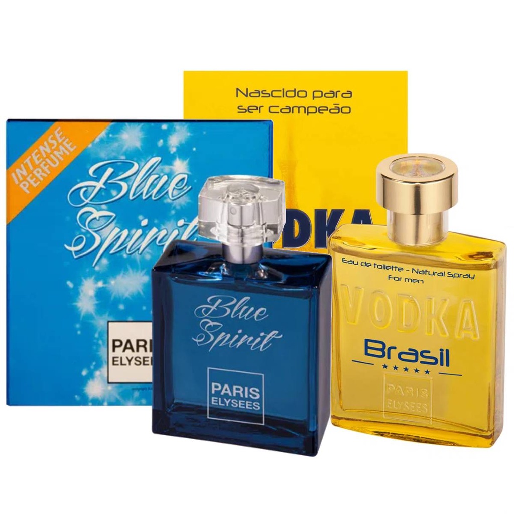 Vodka Brasil Amarelo + Blue Spirit - Paris Elysees | Shopee Brasil