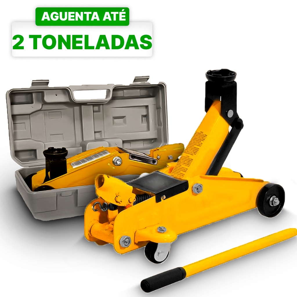 Macaco Hidráulico 2 Ton Universal Tipo Jacarezinho C/ Maleta | Shopee ...