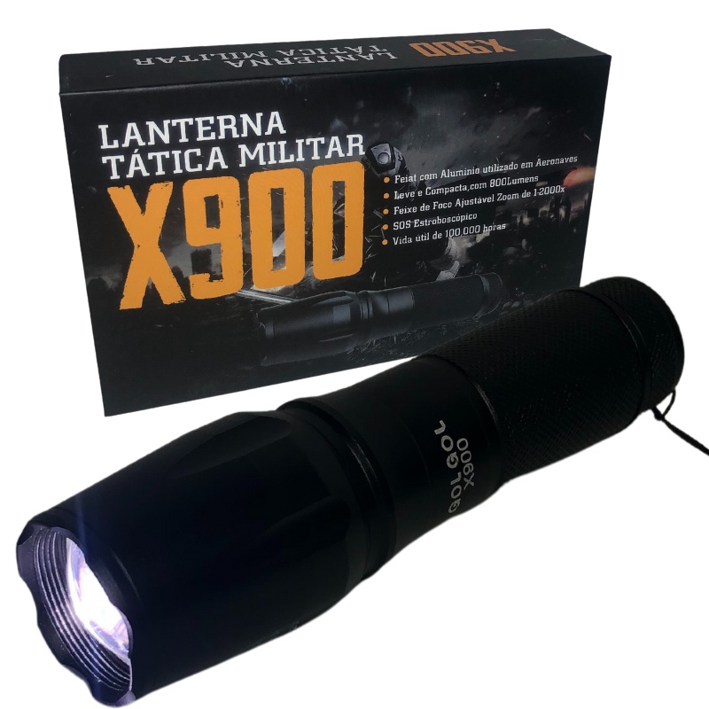 Lanterna Tática Profissional Luz Led X900 Alta Luminosidade | Shopee Brasil