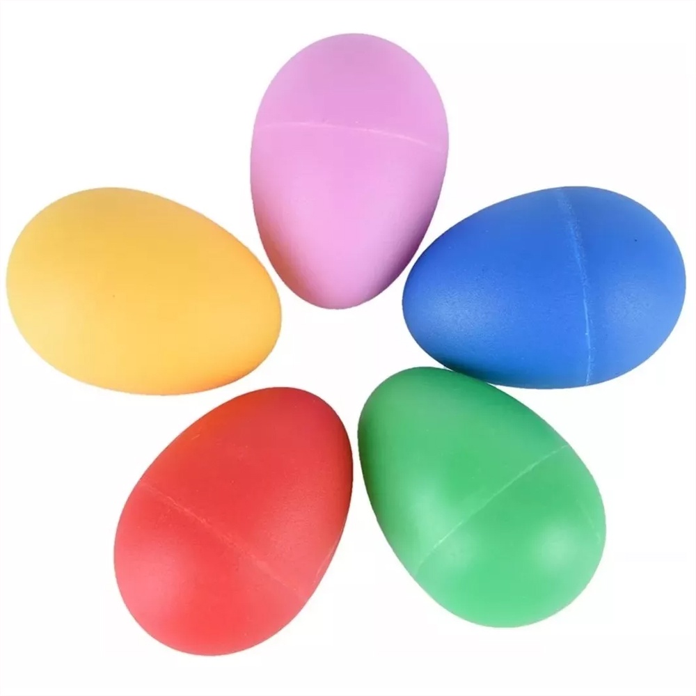 Kit Com 05 Ovinhos Ganza Shaker Chocalho Cores Variadas Musicalizacao ...