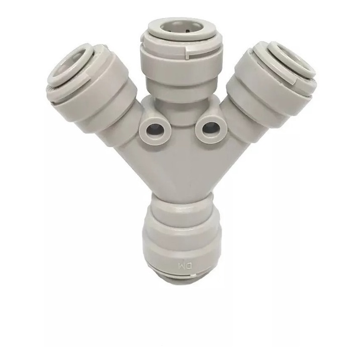 Conexao rapida divisor 3 vias sendo 1 entrada tubo 3/8 x 3 saidas 3/8 DMFIT Engate Tubo Chopp ...