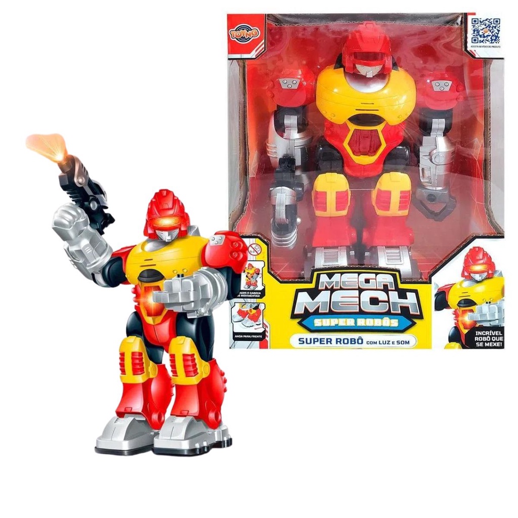 Mega Mech Super Robô Brinquedo C/ Luz E Som E Movimento | Shopee Brasil