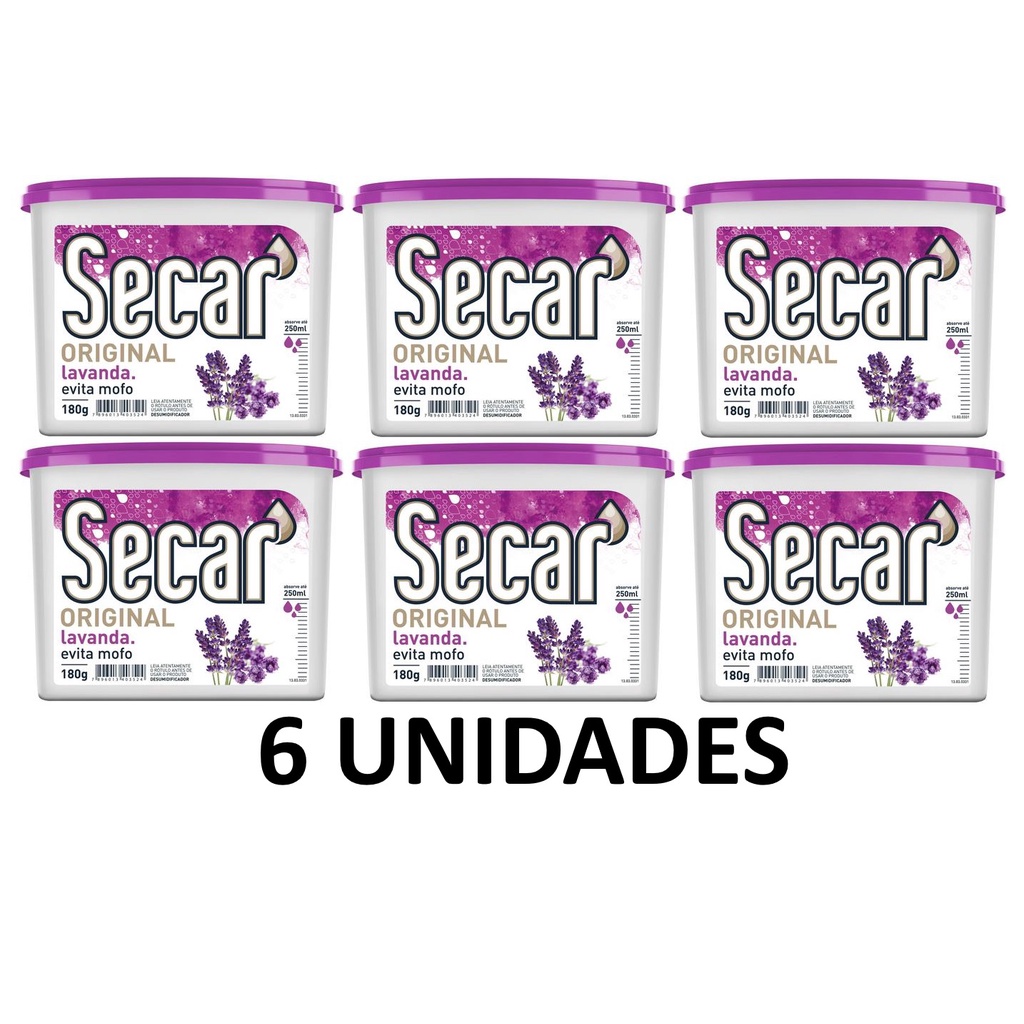 6 unid, Anti Mofo Desumidificador Secar Original 180g Cada Guarda ...