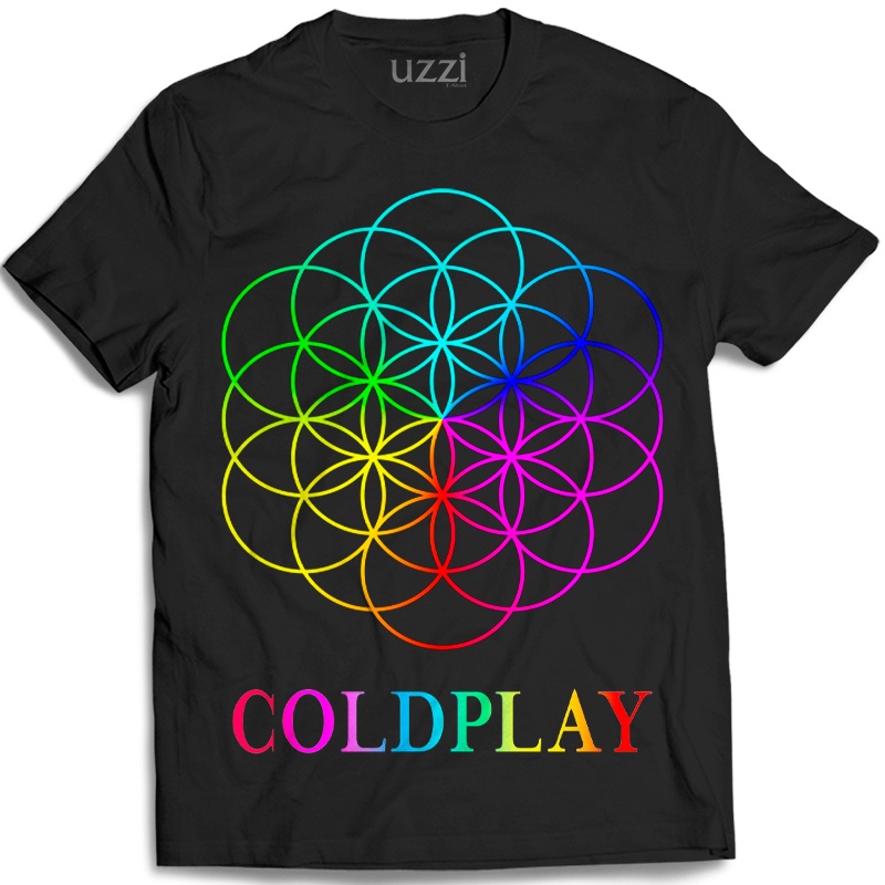 Camiseta Banda Coldplay Prismas Camisa de Rock Premium | Shopee Brasil