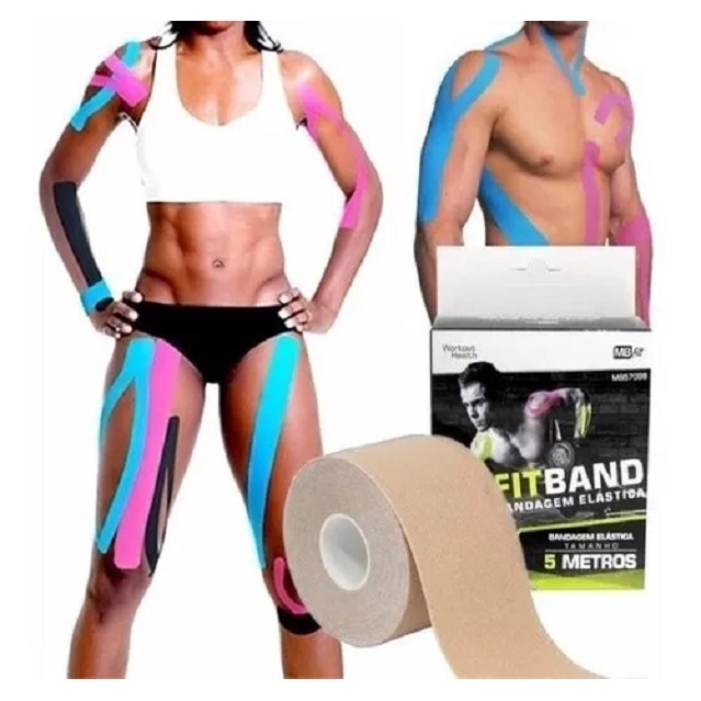 Fita Kinesio Taping Adesiva Fisioterapia Muscular Bandagem | Shopee Brasil