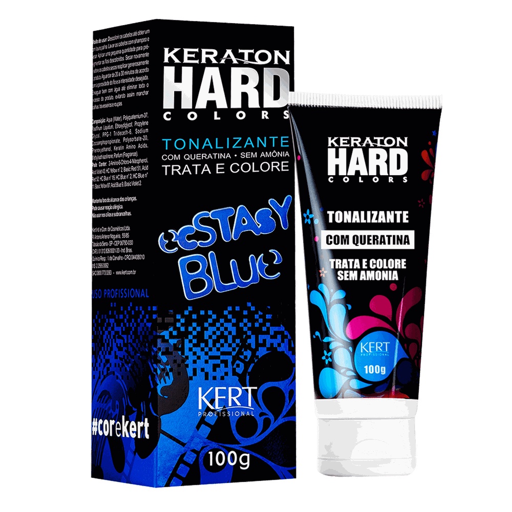 Kert Keraton Hard Color Ecstasy Blue 100g – Tonalizante Azul Intenso ...