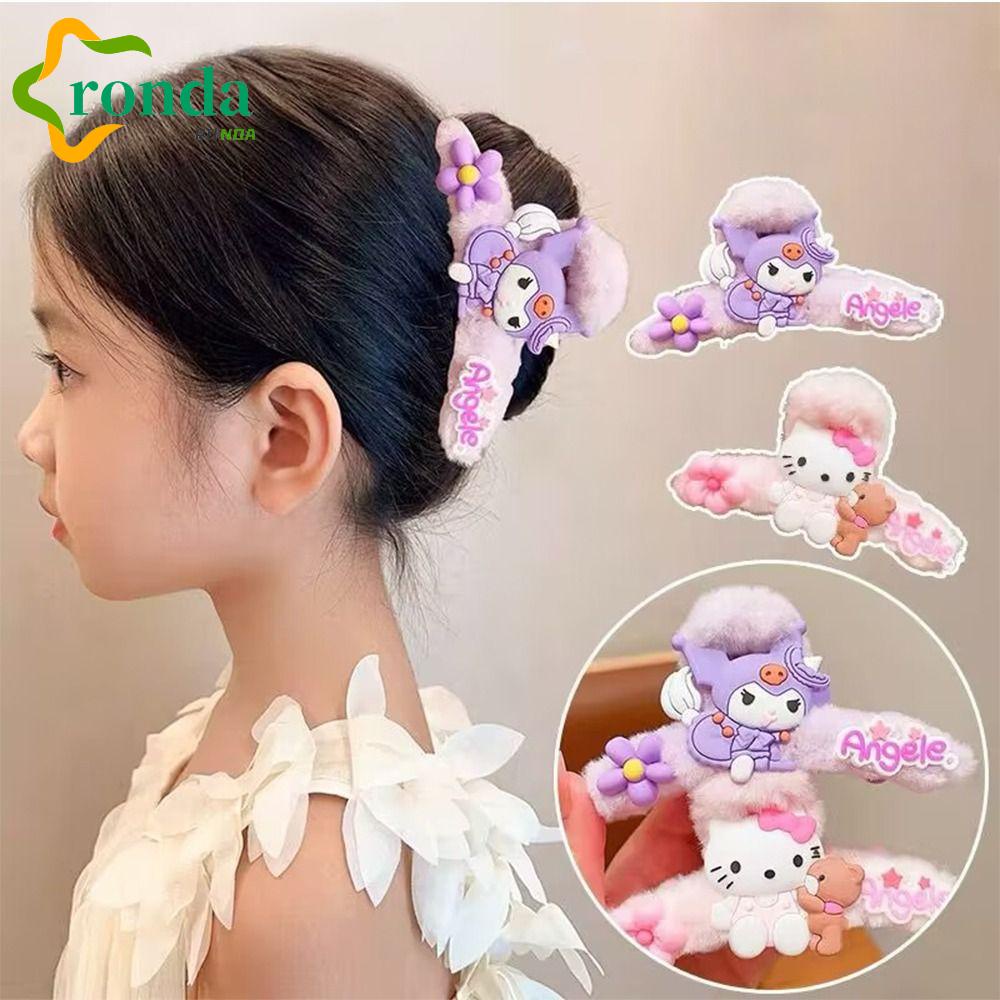 Grampo De Cabelo RONDAFULEO Kuromi , Tubarão Cinnamoroll Plush , Kawaii ...