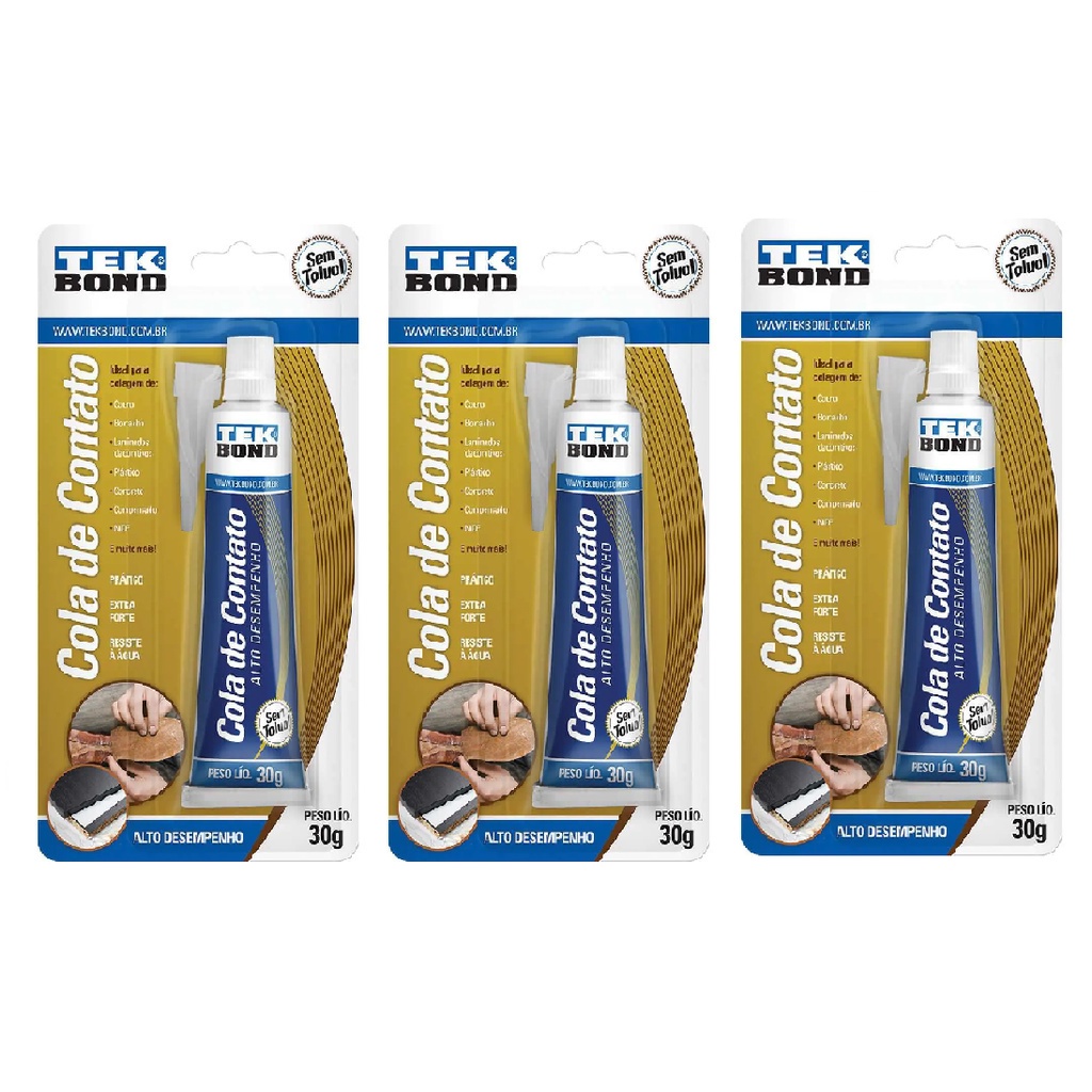 Cola de Contato Sapateiro 30G - TEK BOND - Sapatos Tenis Carpetes ...