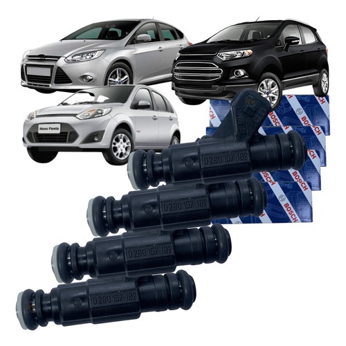 Kit 4 Bico Injetor Original Bosch Ford Fiesta Focus Ecosport 0280158238 ...