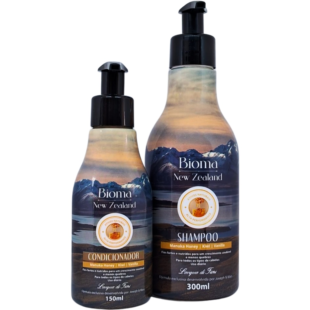 Kit Shampoo 300ml + Condicionador 150ml New Zealand Bioma | Shopee Brasil